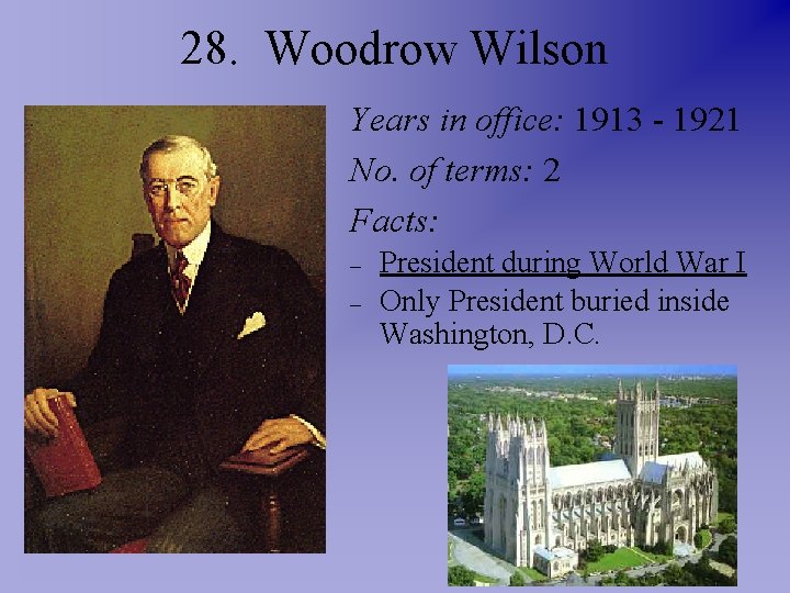Presidents of the 20 th Century Democrat Republican