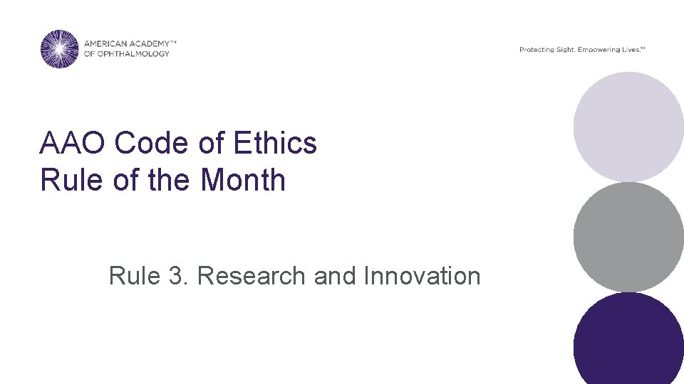 AAO Code of Ethics Rule of the Month