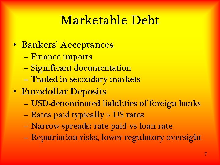 Debt Instruments Qualitative Aspects Chapter 8 Sources of