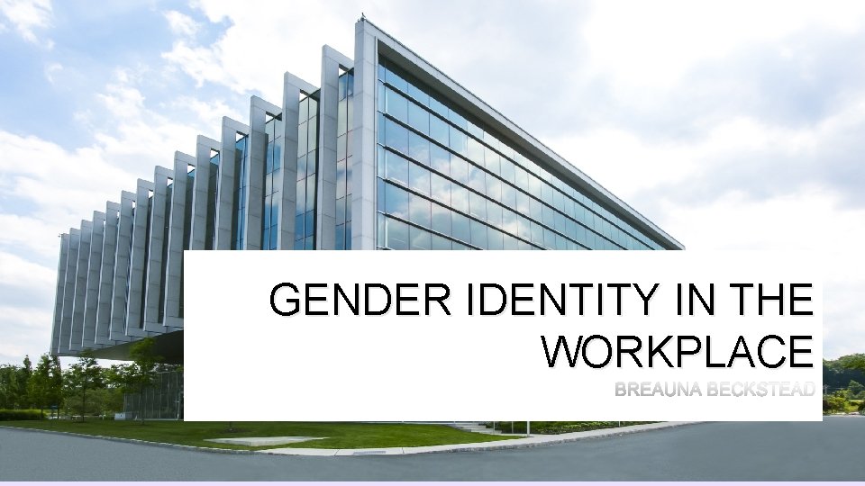 GENDER IDENTITY IN THE WORKPLACE BREAUNA BECKSTEAD GENDER