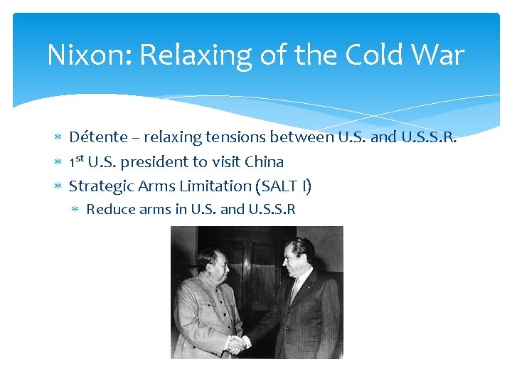 Quick overview of modern U S history 1970