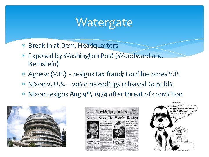 Quick overview of modern U S history 1970