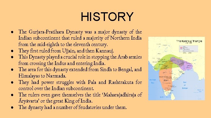 Pratihara Dynasty HISTORY The GurjaraPratihara Dynasty was a