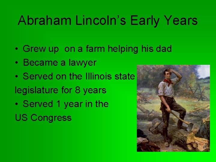 The Civil War BEGINS Abraham Lincolns Election Fort