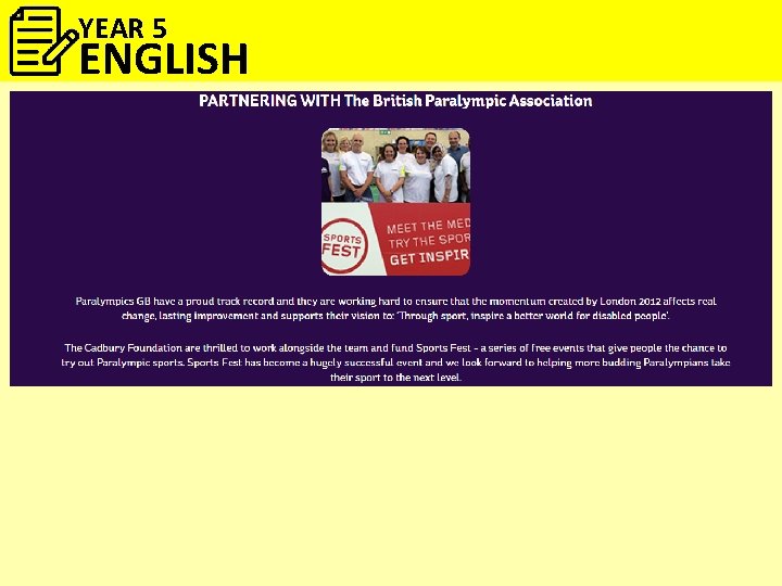 YEAR 5 ENGLISH YEAR 5 ENGLISH Recap What