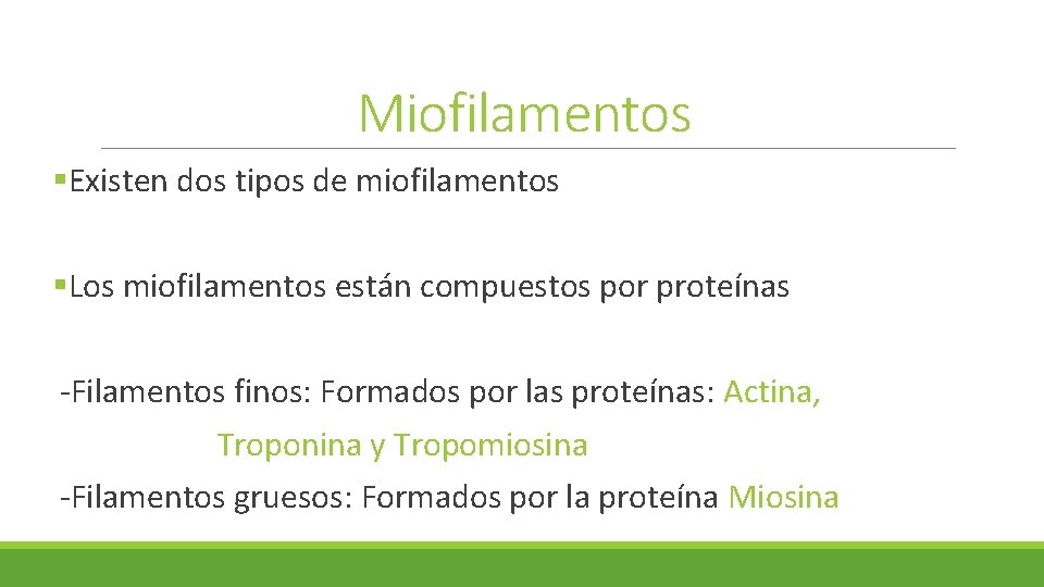 Sistema muscular ESTRUCTURA MICROSCPICA DEL MSCULO Msculo Formado