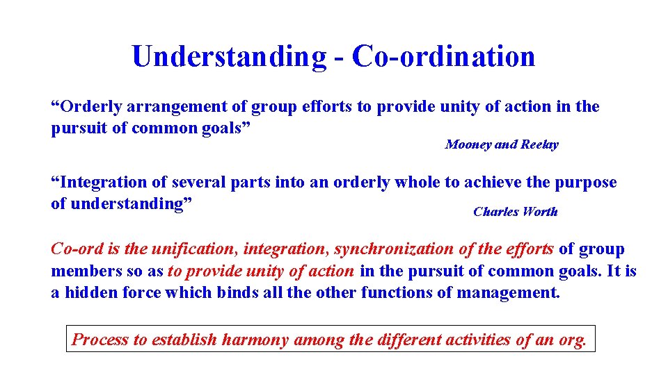 COORDINATION COOPERATION and Team Building Admin Staff College