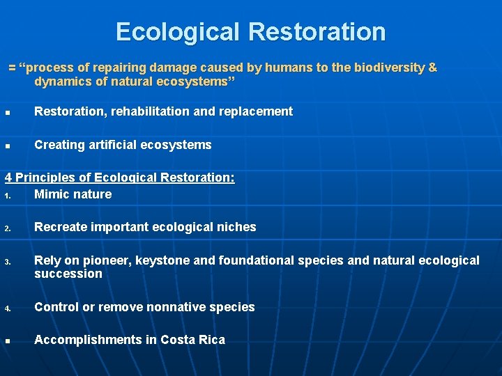 Sustaining Biodiversity The Ecosystem Approach Chapter 9 Types