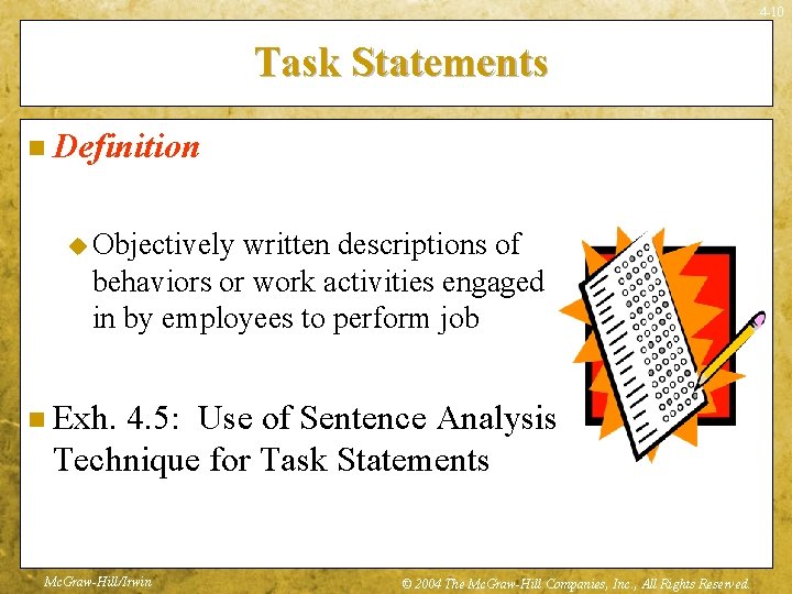 4 1 CHAPTER FOUR Job Analysis Screen graphics