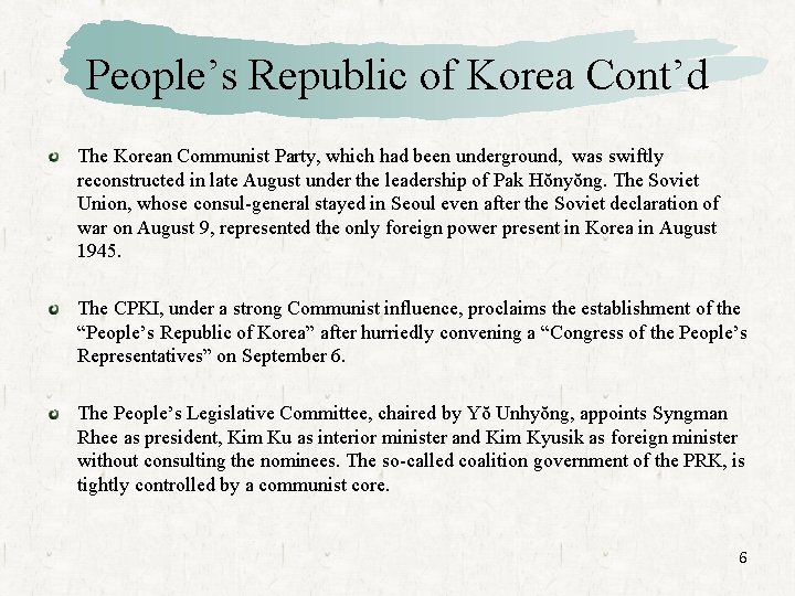 Lesson 9 House Divided Part I The Liberation