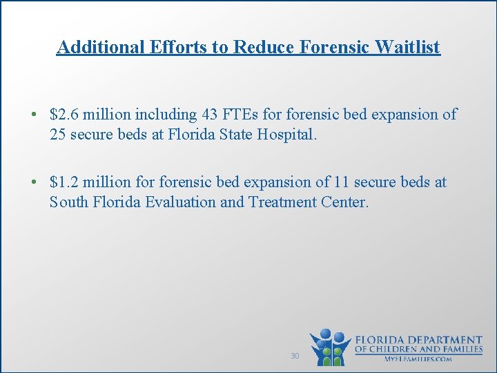 Managing Bed Capacity in Floridas Forensic System of