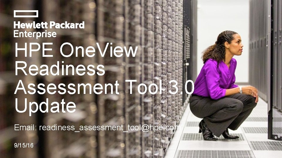 HPE One View Readiness Assessment Tool 3 0