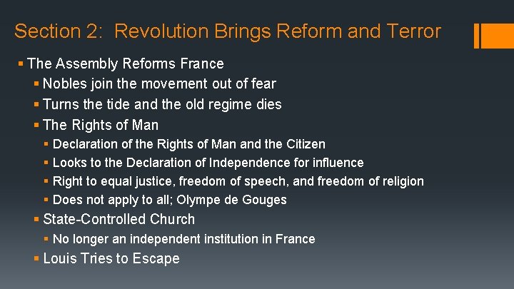 Chapter 7 French Revolution and Napoleon Section 1