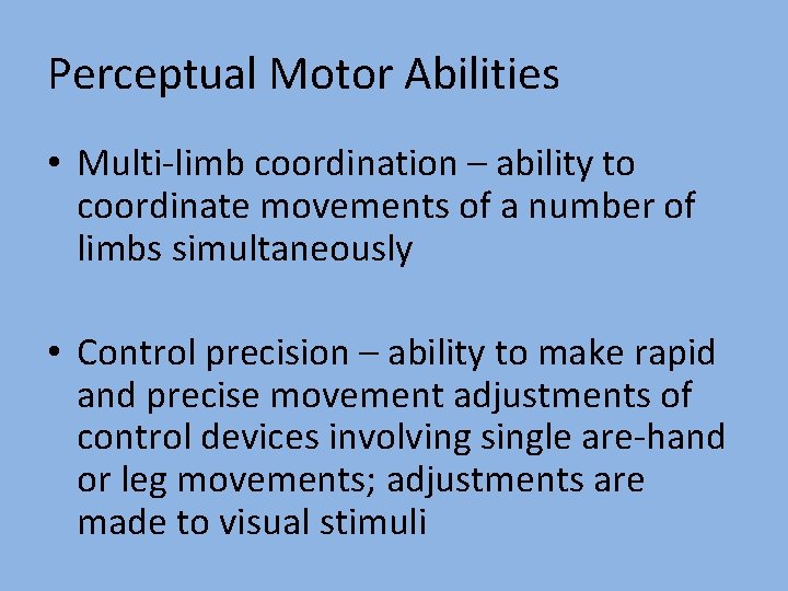 Motor Skills Ashira Hiruntrakul Ph D Important vocabulary