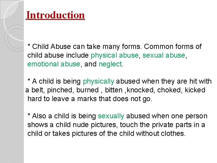 Wadeemas Law Done by Ibtisam Mohammed Introduction Child