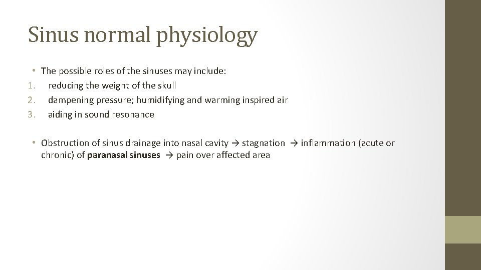 Acute Rhinosinusitis ARS Presented by Mohammad AlRamadneh Terminology