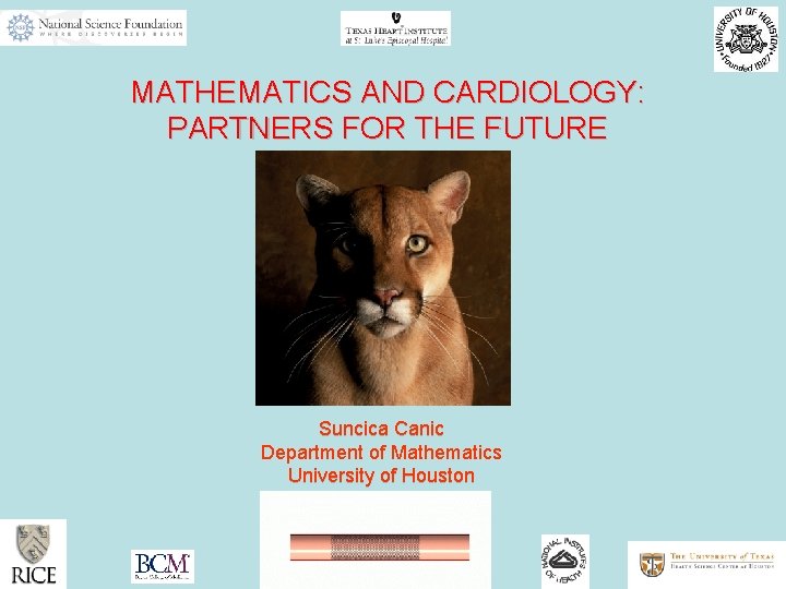 MATHEMATICS AND CARDIOLOGY PARTNERS FOR THE FUTURE Suncica