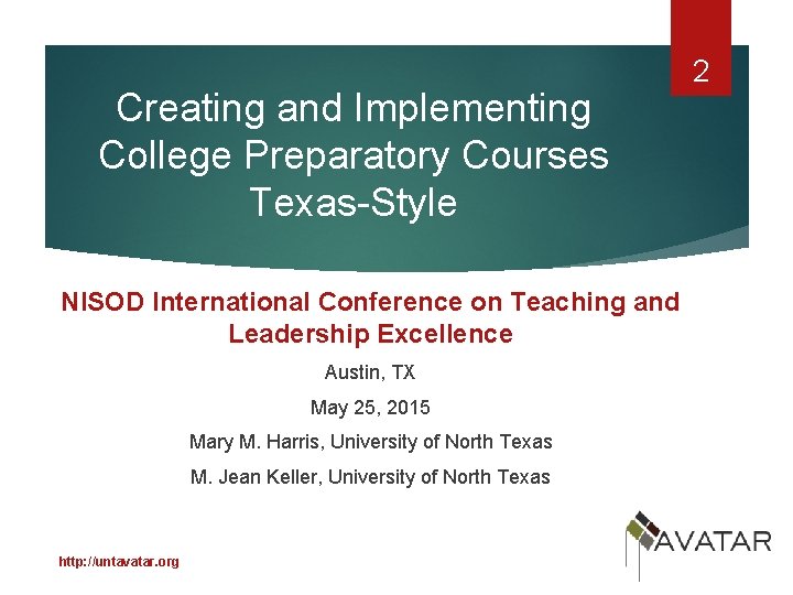 1 Creating and Implementing College Preparatory Courses TexasStyle