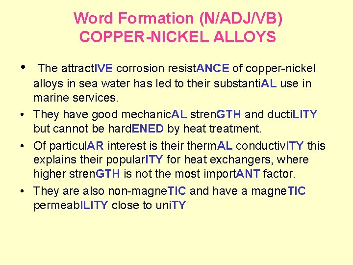 UNIT 3 PROPERTIES OF MATERIALS COMPARISON CONTRAST Vocabulary