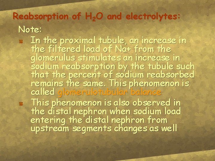 Mechanisms of Reabsorption and Secretion Dr Waleed R
