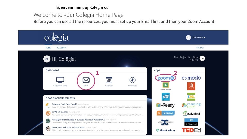 GID OTANTIFIKASYON Chromebook Nan navigate entenet Perferred ou