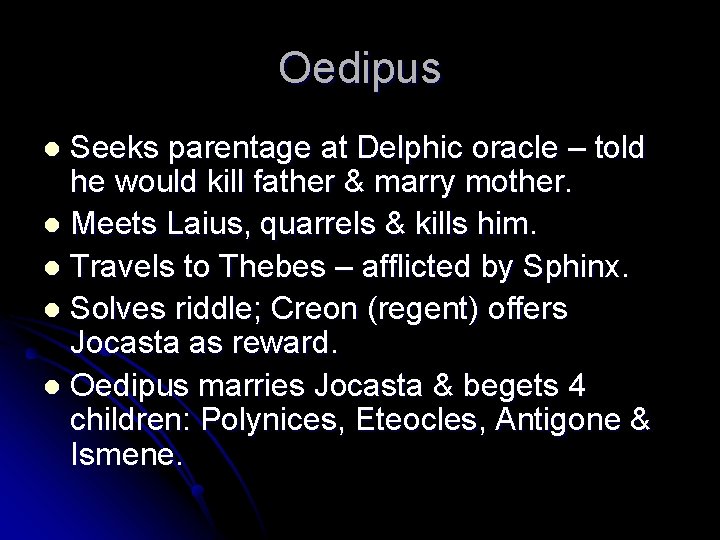Greek Mythology lecture 4 Theban Cycle Part 1