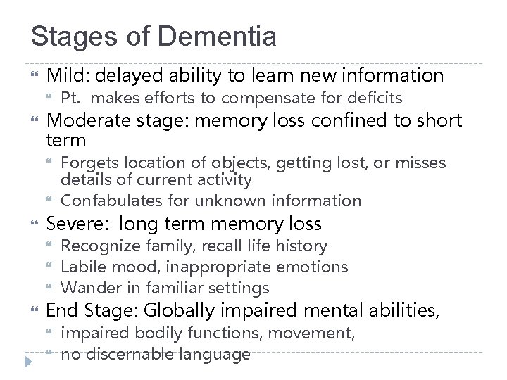 Cognitive Disorders Rebecca Sposato MS RN Cognitive Disorders