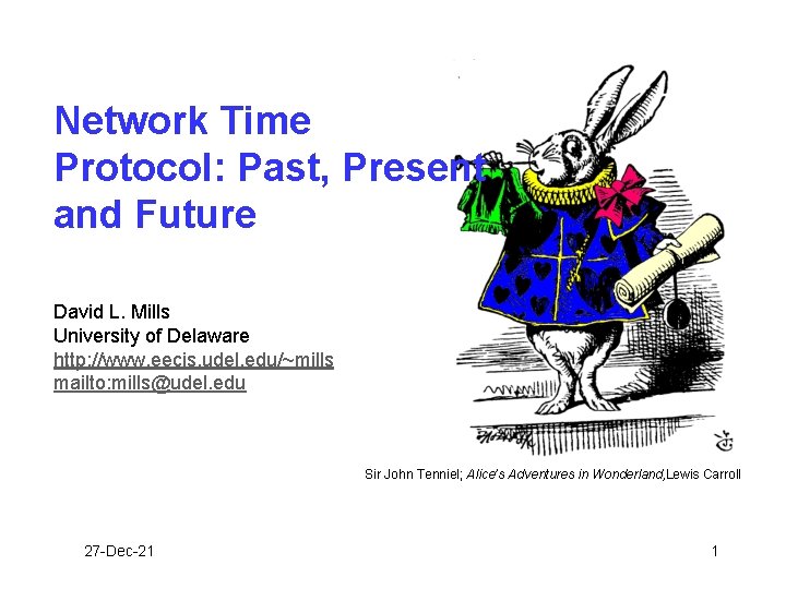 Network Time Protocol Past Present and Future David