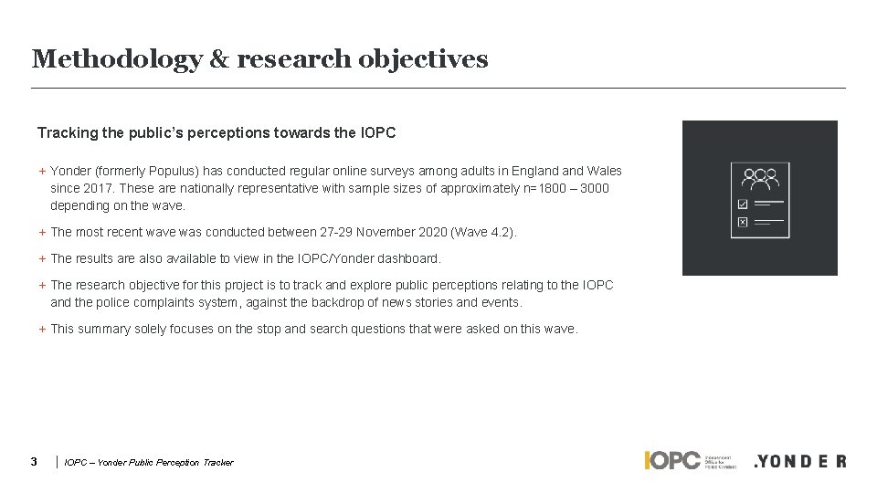 NOVEMBER 2020 IOPC Public Perceptions Tracker Stop and