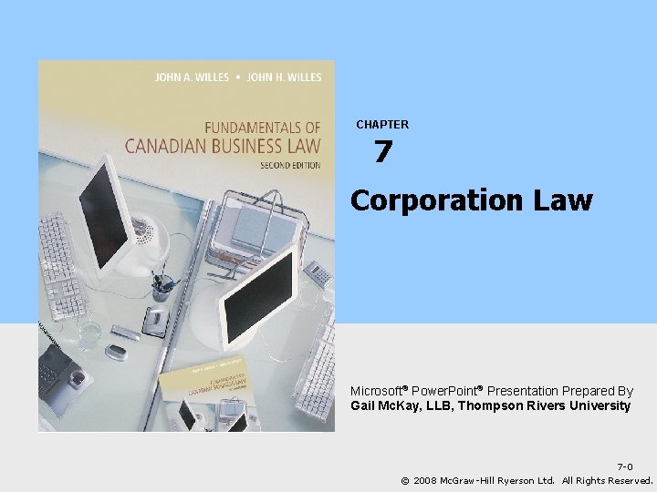 CHAPTER 7 Corporation Law Microsoft Power Point Presentation