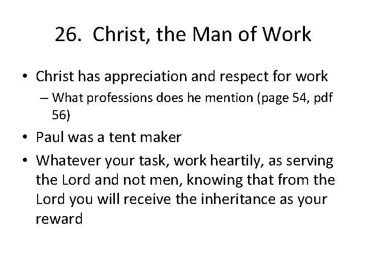 Laborem exercens On Human Work V ELEMENTS FOR