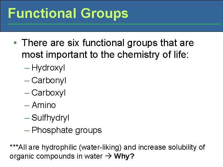 Carbon and its Related Functional Groups Reference Campbell