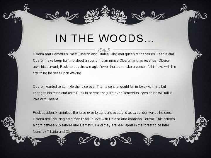 A MIDSUMMER NIGHTS DREAM BY SHAKESPEARE Emma Jury