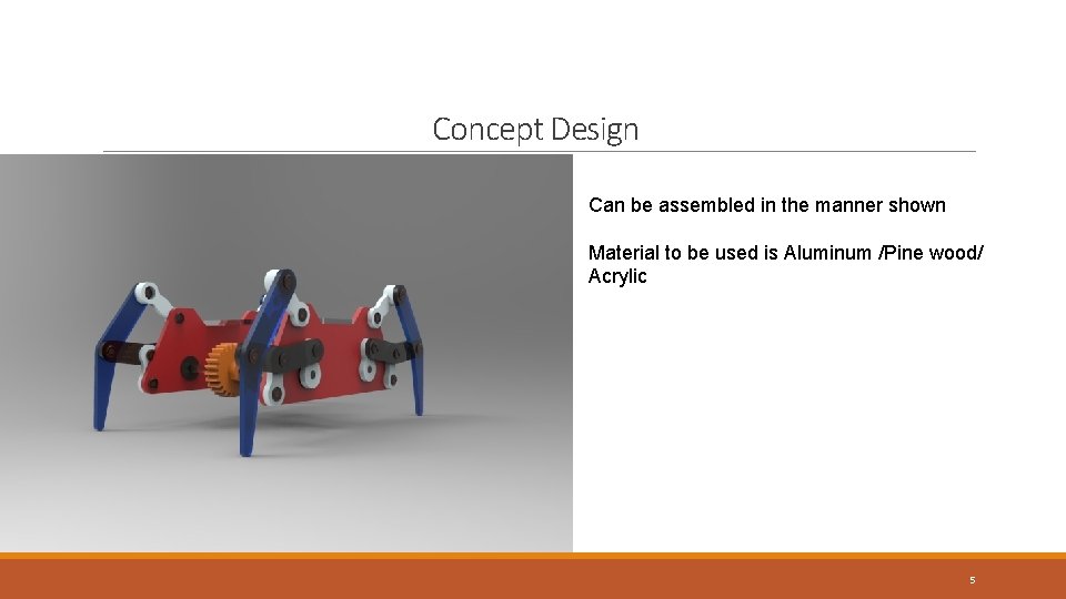 Design of a Mechanical Crab Group Members Ashish