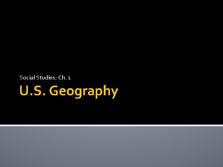 Social Studies Ch 1 U S Geography States