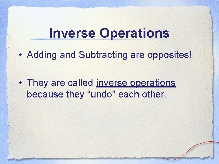 Solving Equations AddingSubtracting An equation is like a