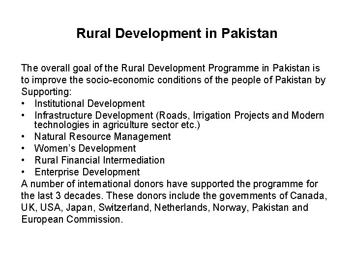 Lecture 2 Perspective on Rural Development Shakeel Hayat