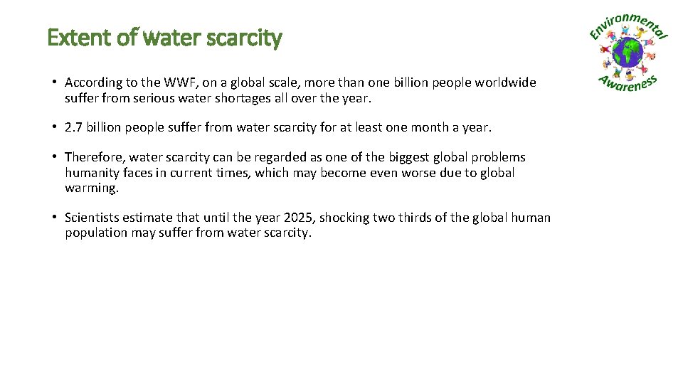 Water Scarcity What is water scarcity Water scarcity