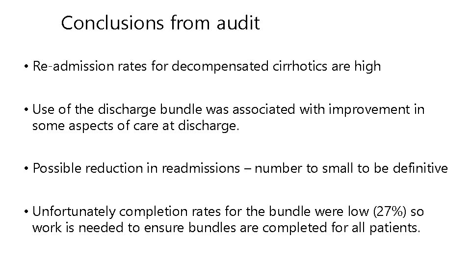 Improving the care of patients with cirrhosis using