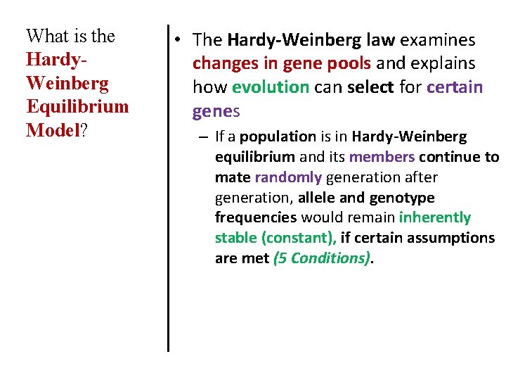 5 Agents of evolutionary change Mutation Gene Flow