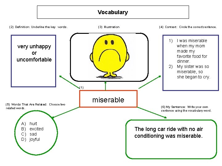 Vocabulary 2 Definition Underline the key words 3