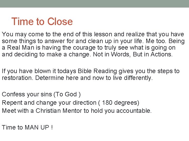 MAN UP BIBLE SERIES Standing Tall in Tough