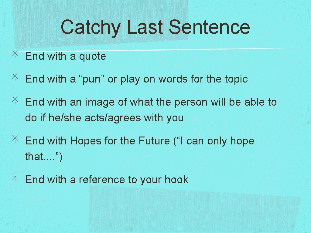 Conclusion Paragraphs Ending with a Bang Elements of