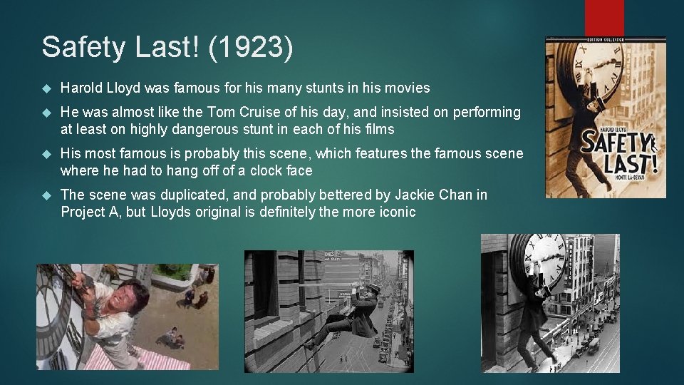 Famous films and stunts in them MADE BY