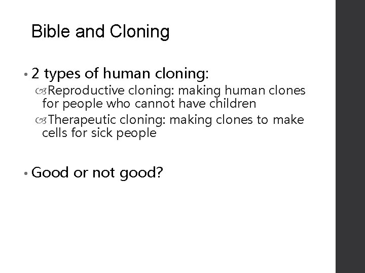Chapter 7 CCloning Clones What are clones Genetically
