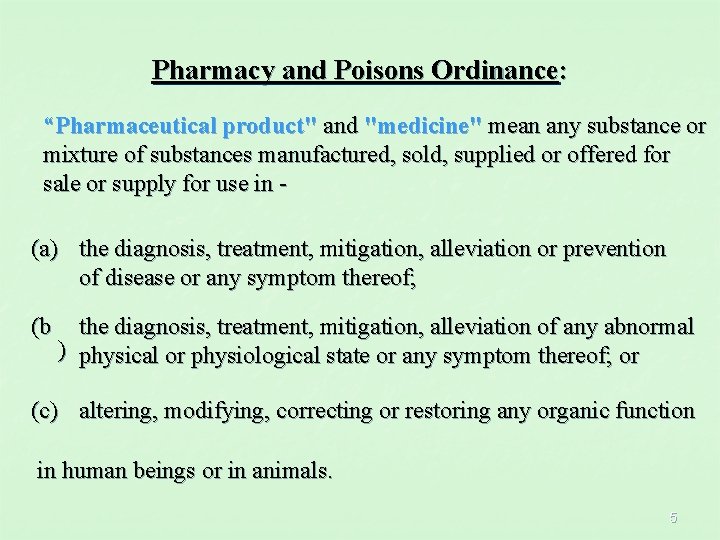 Guidance Notes on Classification of Products as Pharmaceutical