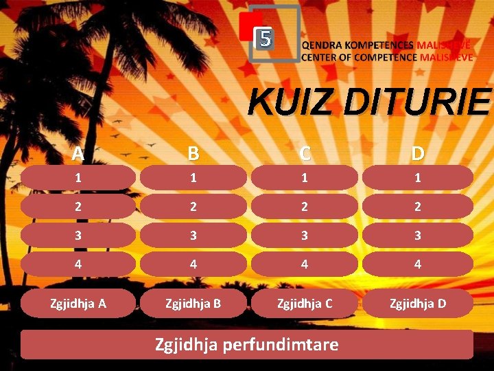 1 KUIZ DITURIE A B C D Telat