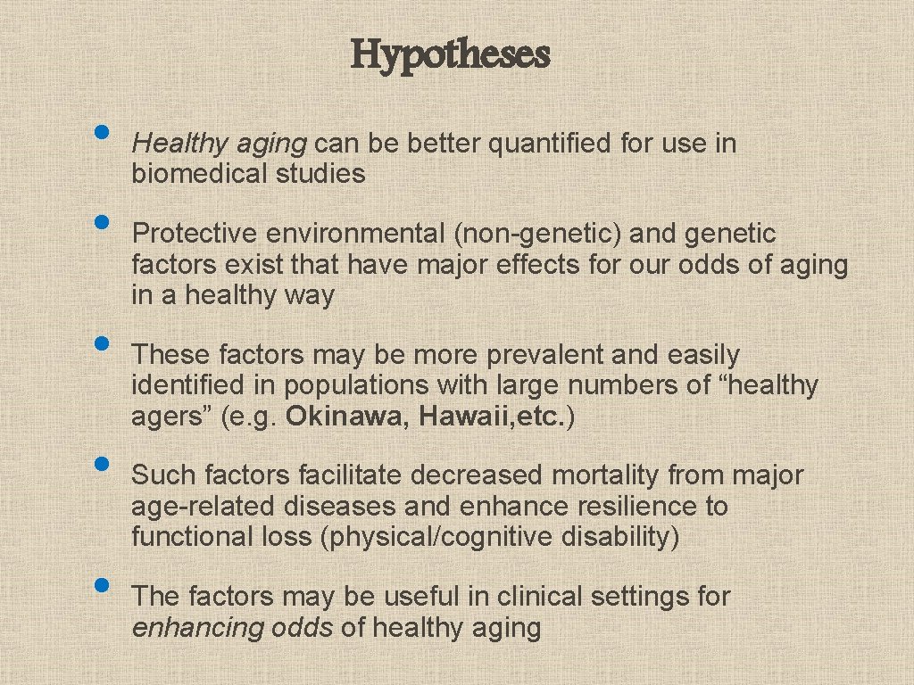 Healthy and Successful Aging Biological Geriatric and Nursing