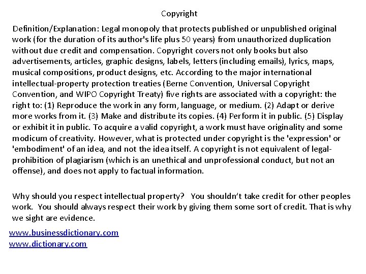 Copyright and Fair Use Guidelines By Your Name