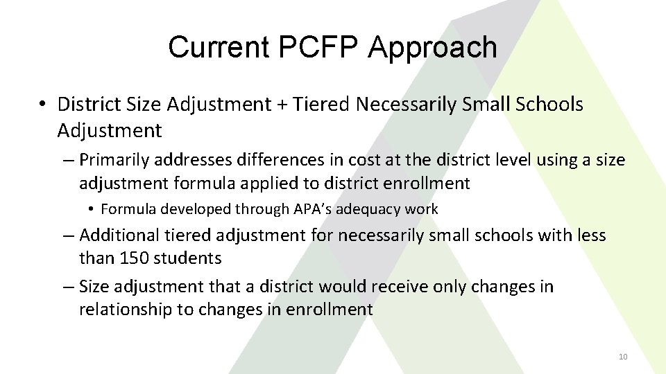 Comparison of Size Adjustment Approaches and Final Recommendations